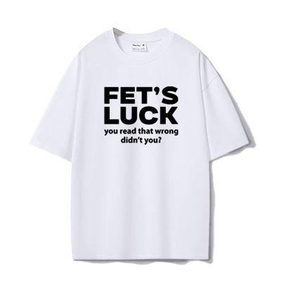 FET'S LUCK you read that wrong超宽松oversize重磅短袖T恤男女