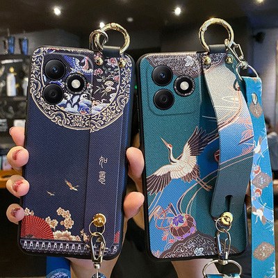 适用华为荣耀X80i手机壳斜挎挂绳