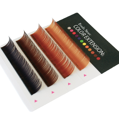 【现货】日本 foula store 睫毛 彩色睫毛 焦糖色混合装