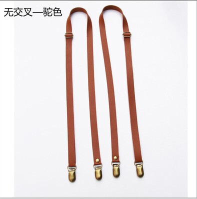 复古风时尚无交叉pu防滑夹背带