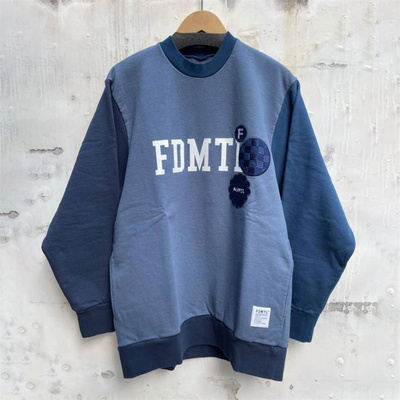 FDMTL拼袖小贴布圆领卫衣