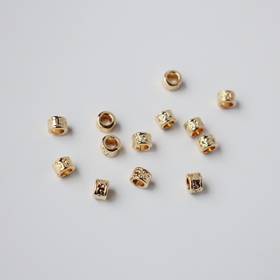 临兰镀金保色复古铜珠隔珠