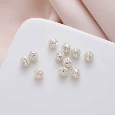 临兰包银镀银保色隔珠配珠