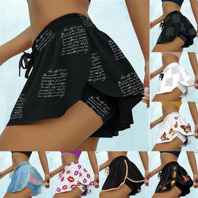 Ladies summer fashion drawstring culottes design sports shor