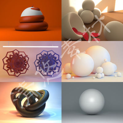 C4D默认标准物理渲染器常用灯光预置环境灯光天空 C4D预设 357