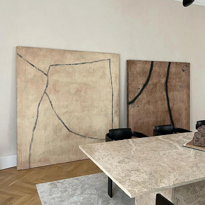 现代简约抽象艺术客厅装饰画高级感小众轻奢侘寂风玄关民宿挂画