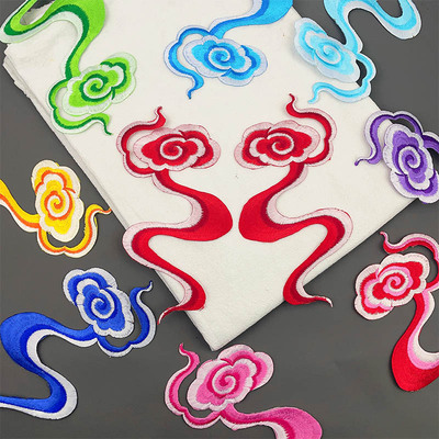 祥云刺绣布贴古风刺绣花