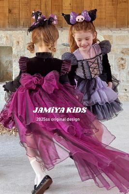 Jamiya女童洛丽塔连衣裙2025秋冬儿童洋气女孩公主裙宝宝生日礼服