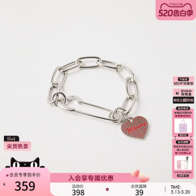 MOUSSY 2026春季新品爱心吊坠链节金属简约手链女010ISQ01-7271