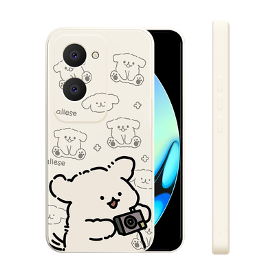 适用vivoy37手机壳新款vivo y37m液态硅胶软壳丫37镜头全包防摔超薄保护套5G潮男女生viv0卡通可爱外壳拍照狗