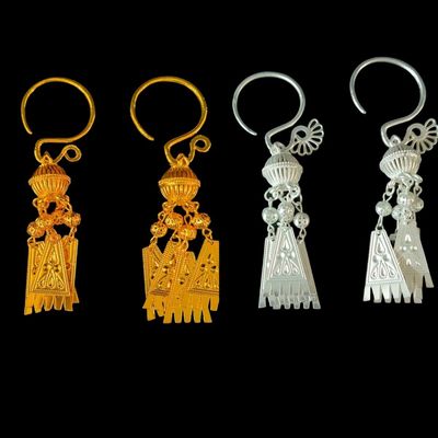 凉山彝族耳环女新款复古简约时尚少数民族风奢华气质特色耳钩耳饰