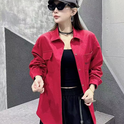 秋冬新款大码宽松长袖衬衫