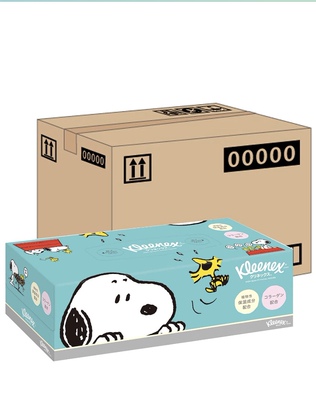 日本kleenex10盒双层无面巾纸