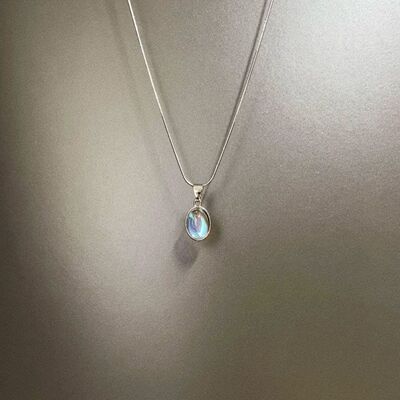 Vintage古着 Titanium steel moonstone项链