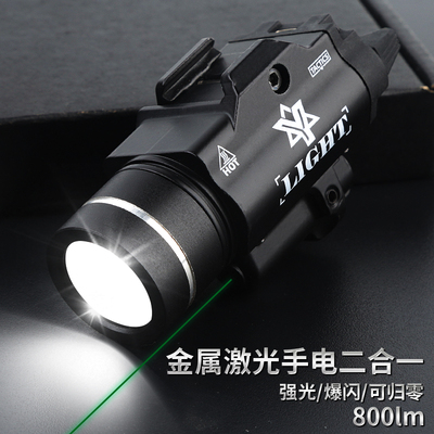 溪流之光TLR-1镭射版战术下挂金属激光灯800LM强光可爆闪枪灯20MM