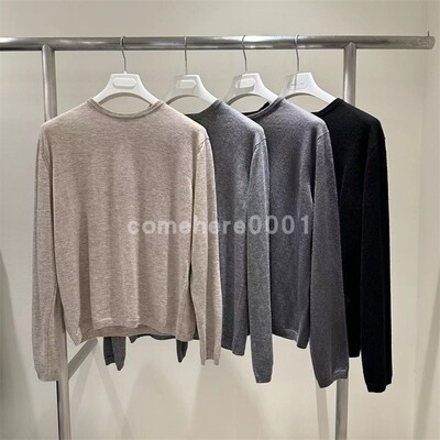 现货速发韩国东大门代购masculine2025秋季新款纯色圆领羊毛毛衣