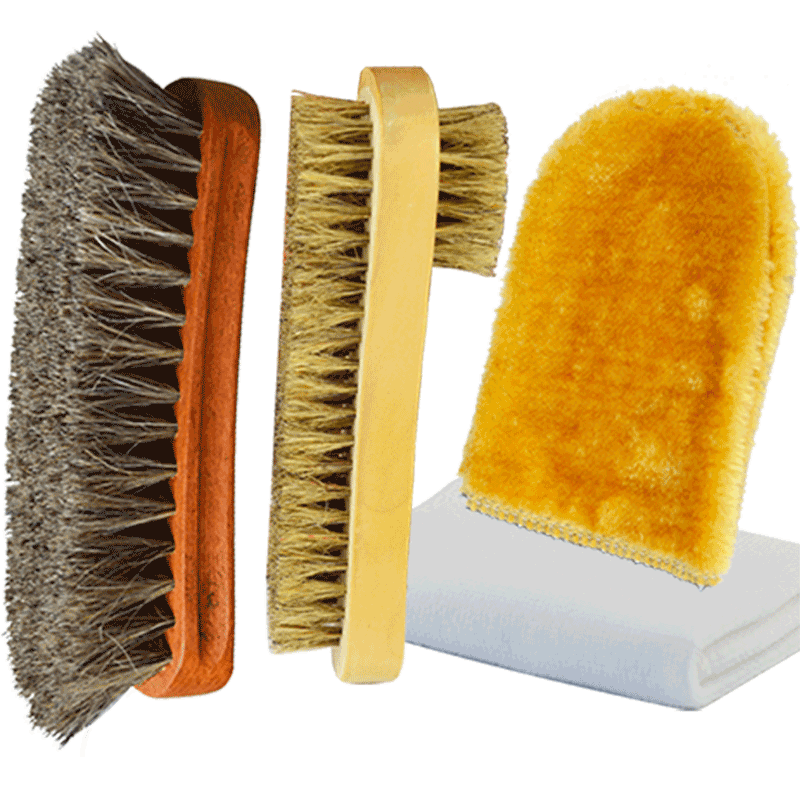 工具大马鬃刷抛光布手套擦鞋油