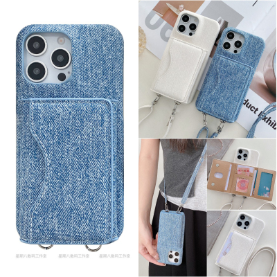 牛仔拉链零钱插卡包谷歌手机壳套