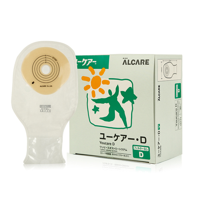 日本爱乐康alcare一件式造口袋 肛门袋16771，透明 无过滤片 1个