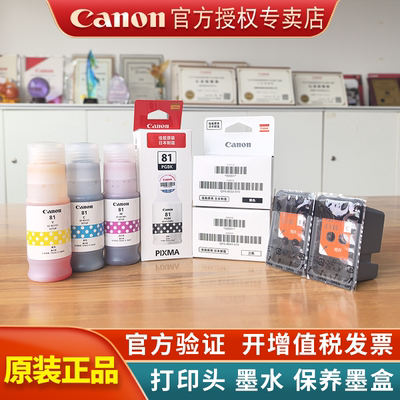 【佳能原装】G3880 3881 3890 3891 4880 4881 4891打印机打印头喷头QY6-8032 8041 MC-G07保养墨盒GI-81墨水
