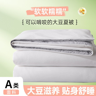 热销新款母婴级a类巴多提花纯色透气贴身云柔安贴身大豆夏被厂家