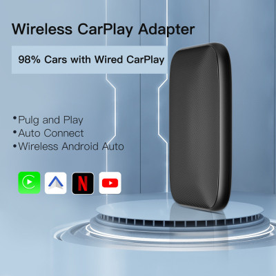 原车有线转无线CarPlay auto安卓系统盒子便携式AI BOX转接器适配