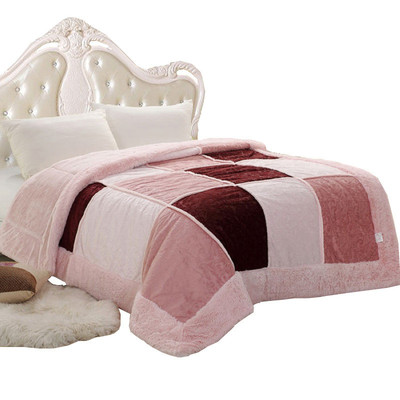 1vpr秋冬保暖双层加厚天丝绒双人毛毯舍尔拉结婚庆送礼海欣盖毯子