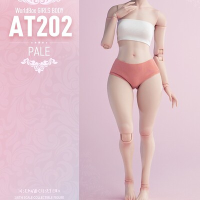 热销worldboxat201202at203耐女1/6关节可动操素体模特版肥腿版