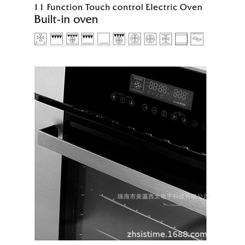 热销外销跨境宽家用嵌入式电烤箱57l595mm电商触控