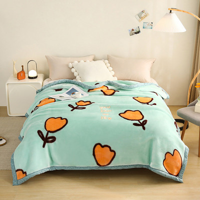 批发高档双层斤舍尔毛毯婚庆保暖绒毯秋冬季毯子12拉盖毯礼品云毯