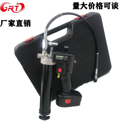 GRT电动黄油枪数显LG2400各类挖掘机24v全自动自动排气高压注油