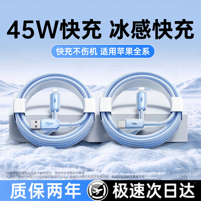 [小红书爆款]适用苹果快充数据线