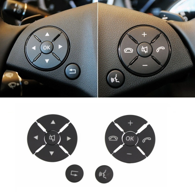 奔驰老款C级E级C200 E260方向盘按键贴片W204 212 GLK300内饰改装