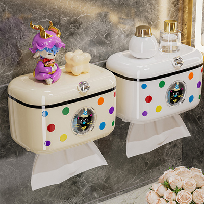 卫生间纸巾盒免打孔防水