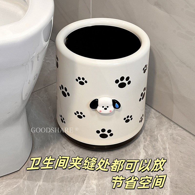ins风垃圾桶家用可爱卡通猫爪客厅厨房卧室卫生间厕所办公室纸篓