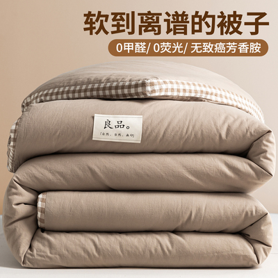 A类大豆纤维被子冬被加厚10斤冬季单人保暖冬用棉被被芯200x230cm