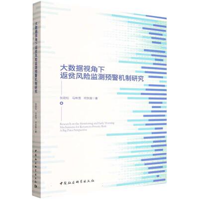 大数据视角下返贫风险监测预警机制研究 张劲松,马林茂,何东辰 著 著 经济理论经管、励志 新华书店正版图书籍