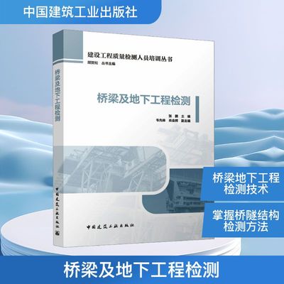 桥梁及地下工程检测 张鹏 主编;韦先林,肖金辉 副主编 编 建筑/水利（新）专业科技 新华书店正版图书籍 中国建筑工业出版社