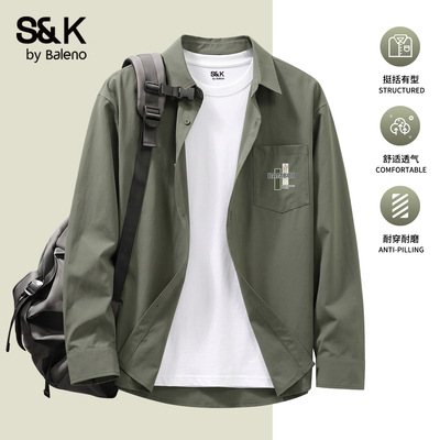 班尼路S&K系列长袖衬衫男秋季