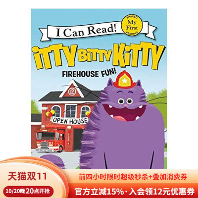 【现货】Itty Bitty Kitty: Firehouse Fun，Itty Bitty Kitty:消防队英文原版图书籍进口正版 Holub 儿童分