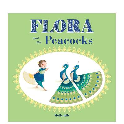 【预售】【Flora & Her Feathered Friends】Peacocks【弗洛拉和她的毛毛朋友】孔雀（翻翻互动书）含孔雀开屏绘图可展开 英文进口