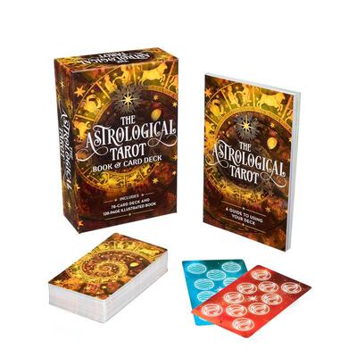 【预售】占星塔罗牌书籍和卡片组：含78张牌组和一本128页插图书Astrological Tarot Book & Card Deck 英文进口原版生活类图书Ta