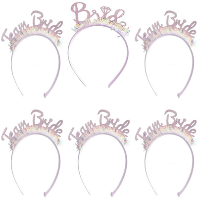 TeamBride玫瑰金新娘伴娘团发箍