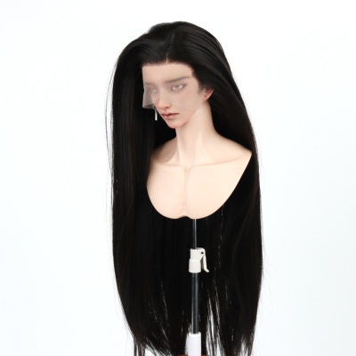 李氏越洋BJD假发前蕾丝手勾毛坯平三尖自然过渡发际线款长发