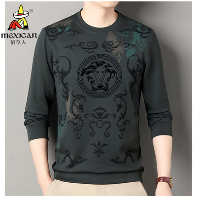 稻草人长袖t恤男春秋季2025新款卫衣宽松男装秋冬打底衫上衣服