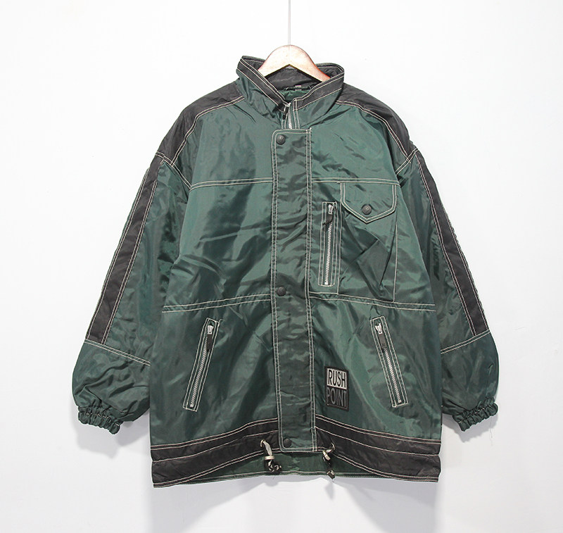 外贸秋冬男士工装薄棉服宽松大码防风美式嘻哈复古机车服户外外套