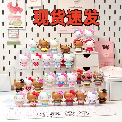 TOPTOY正品Hello Kitty泳衣派对系列萌粒盲袋潮玩桌面摆件周边玩