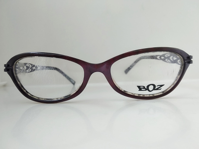 BOZ PLATINE 1319 暗紫色 女猫眼眼镜 平面镜