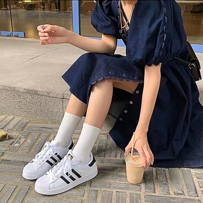 Adidas/阿迪达斯 三叶草 SUPERSTAR 金标贝壳头 低帮板鞋 EG4958