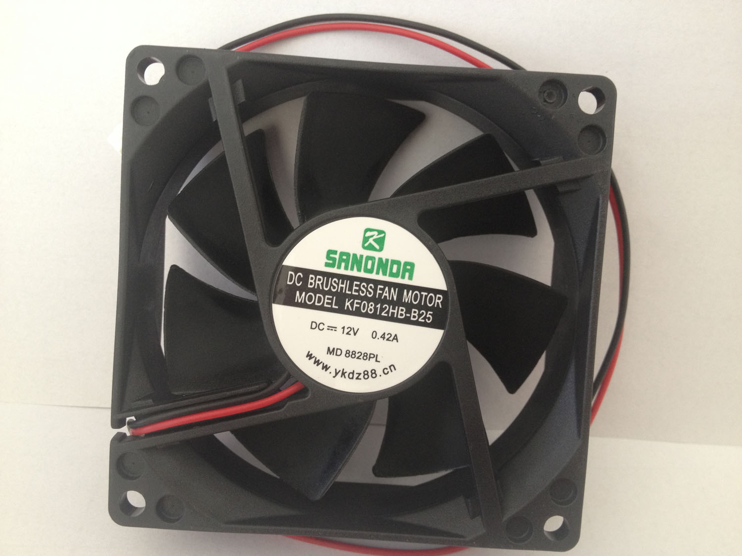 SANODA 8025散热风扇8cm DC12V 0.42A 大风量双滚珠散热风扇_虎窝淘